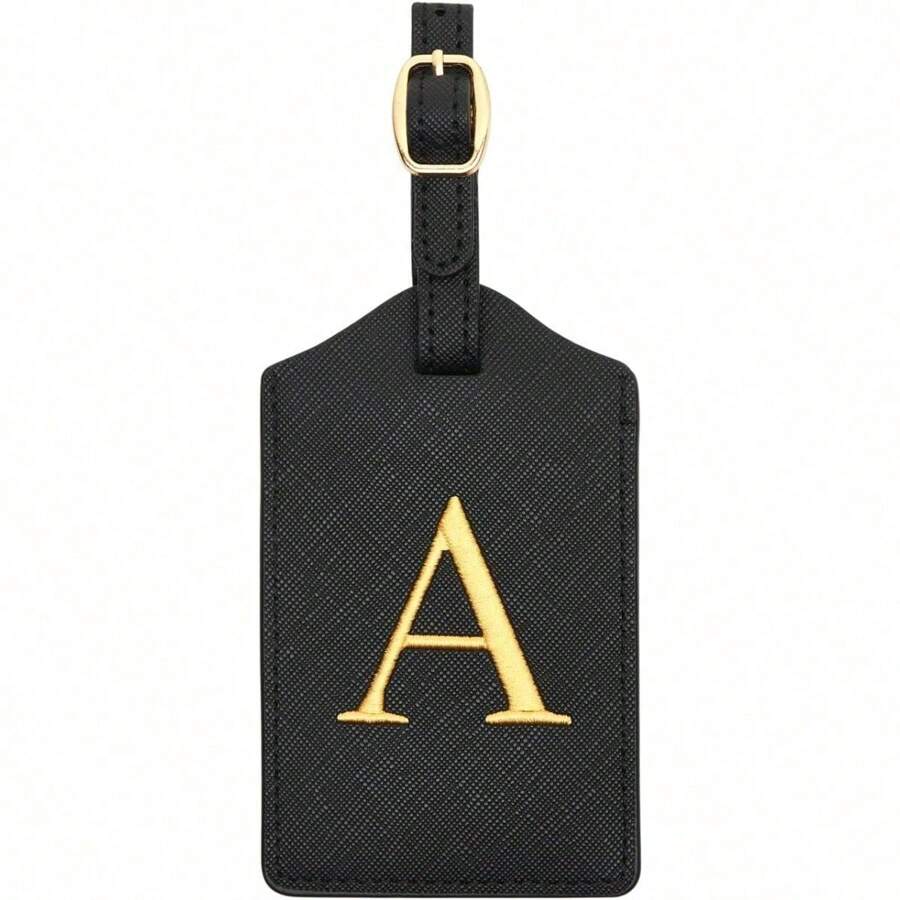 PU Leather Luggage Tag For Suitcase, Handbag, Travel Bag, And Baggage With Name Card Slot And ...