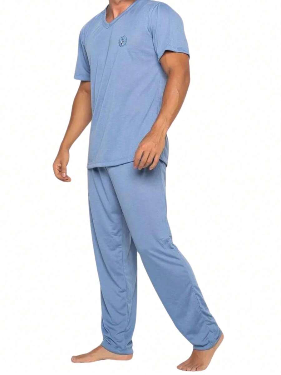 Men's Winter Pajamas With Short Sleeves For Adults In Liza Premium Mesh ...