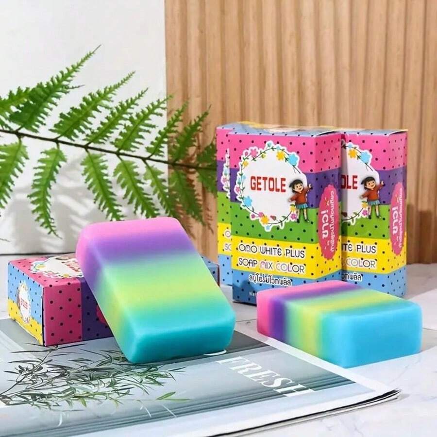 Rainbow Handmade Soap Fruit Scent Rainbow Soap Essential Oil Soap Bath ...