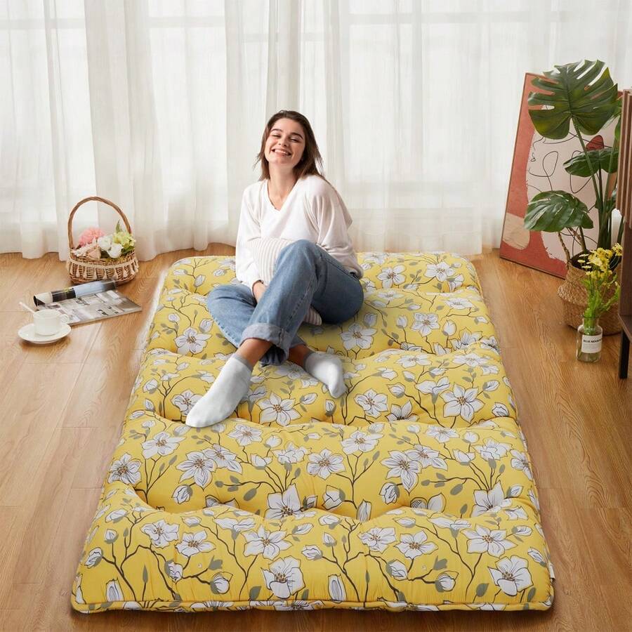 Colchón para piso japonés, colchón futon plegable, rollo de cama para ...