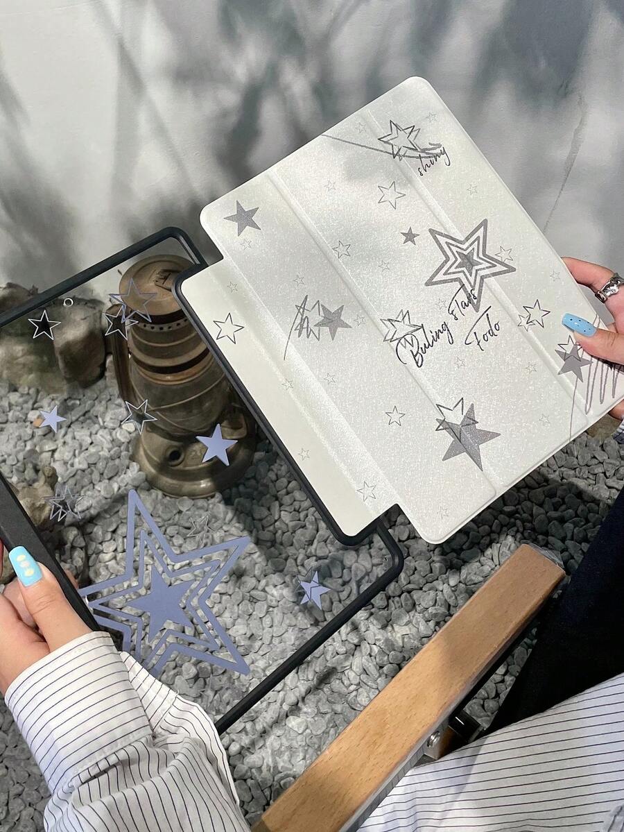 1 Stück schöne graue Stern doppelseitige Acryl Kristall klare ...