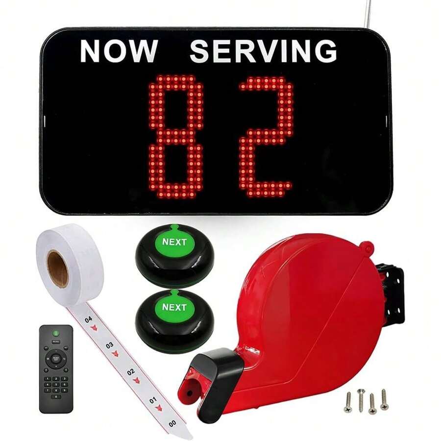 Now Serving Number System Take A Number System Queue Calling System With 2-Digits Number Display ...