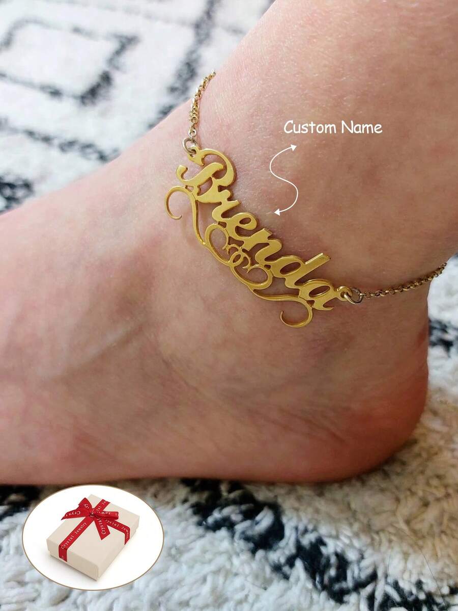 Customized Name Anklet Personalized Jewelry For Women | SHEIN USA