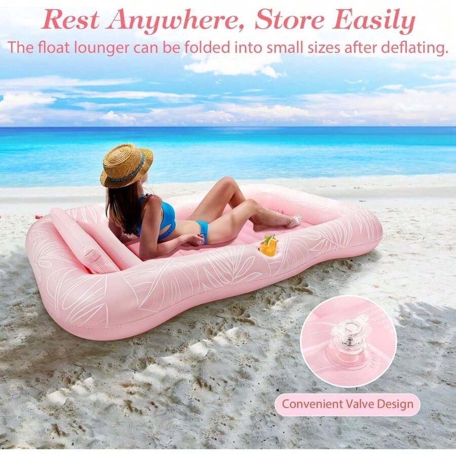 MoKo Inflatable Pool Float Pool Lounger Float For Adults River Floating Sofa Backrest Inflatable ...
