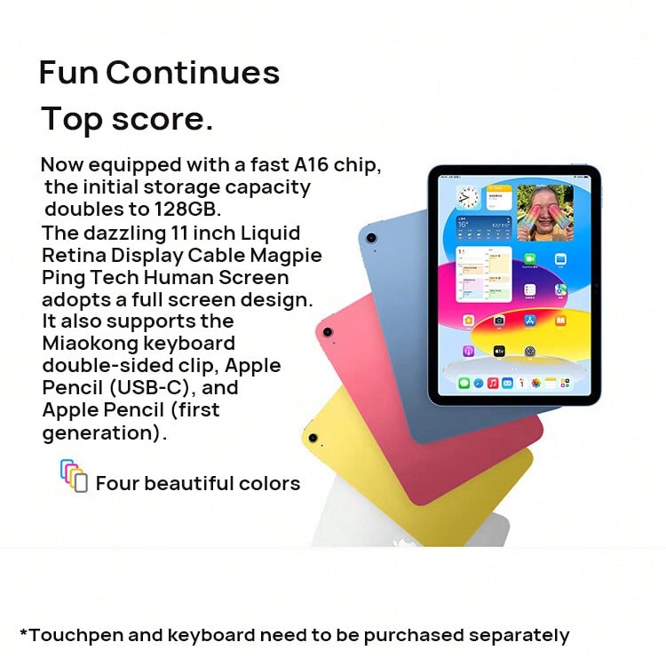 Apple Tablet IPad (11th Generation) 2025 New Liquid Retina Display 12 ...