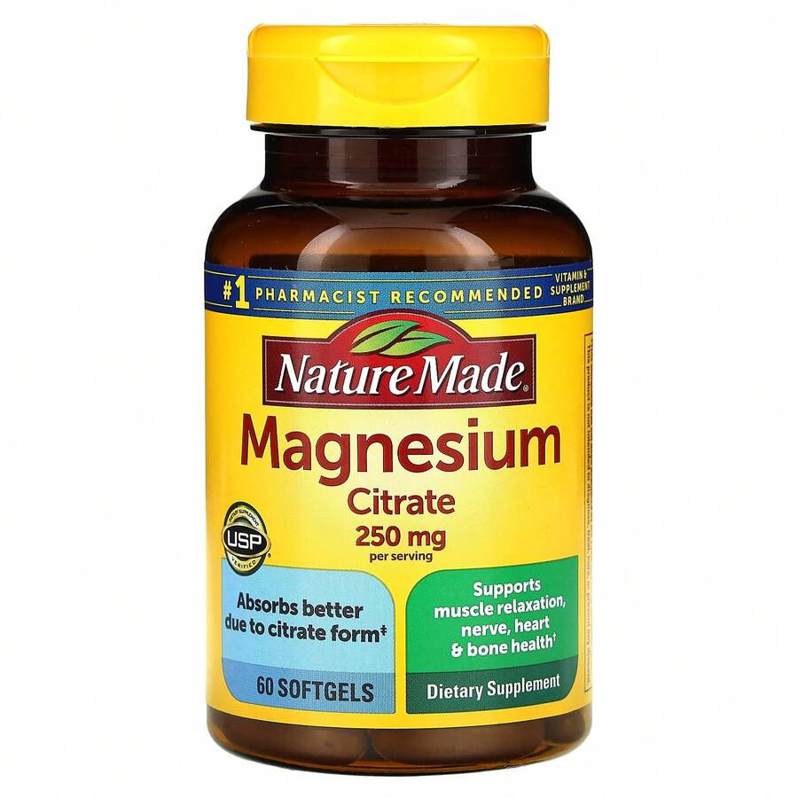 Nature Made Nature Made Magnesium Citrate, 60 Softgels (125 Mg Per ...