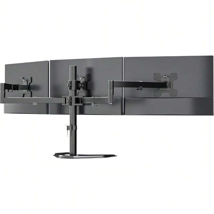 Deluxe-Triple Monitor Stand For Screen Up To 27 Inch, Freestanding ...