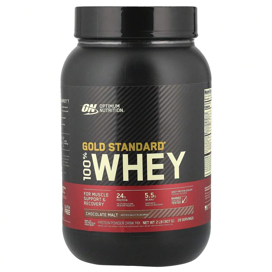 OPTIMUM NUTRITION Optimum Nutrition Gold Standard® 100% Whey, Chocolate Malt, 2 Lb (907 G ...