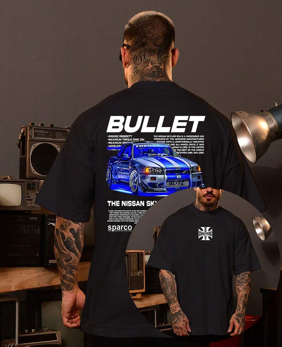 Brian O' Conner Skyline Fast And Furious Choppers T-Shirt | SHEIN Nederland