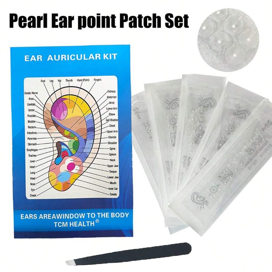 1 Set (100 Pieces) Pearl White Ear Acupuncture Stickers, Seeds For Ears ...