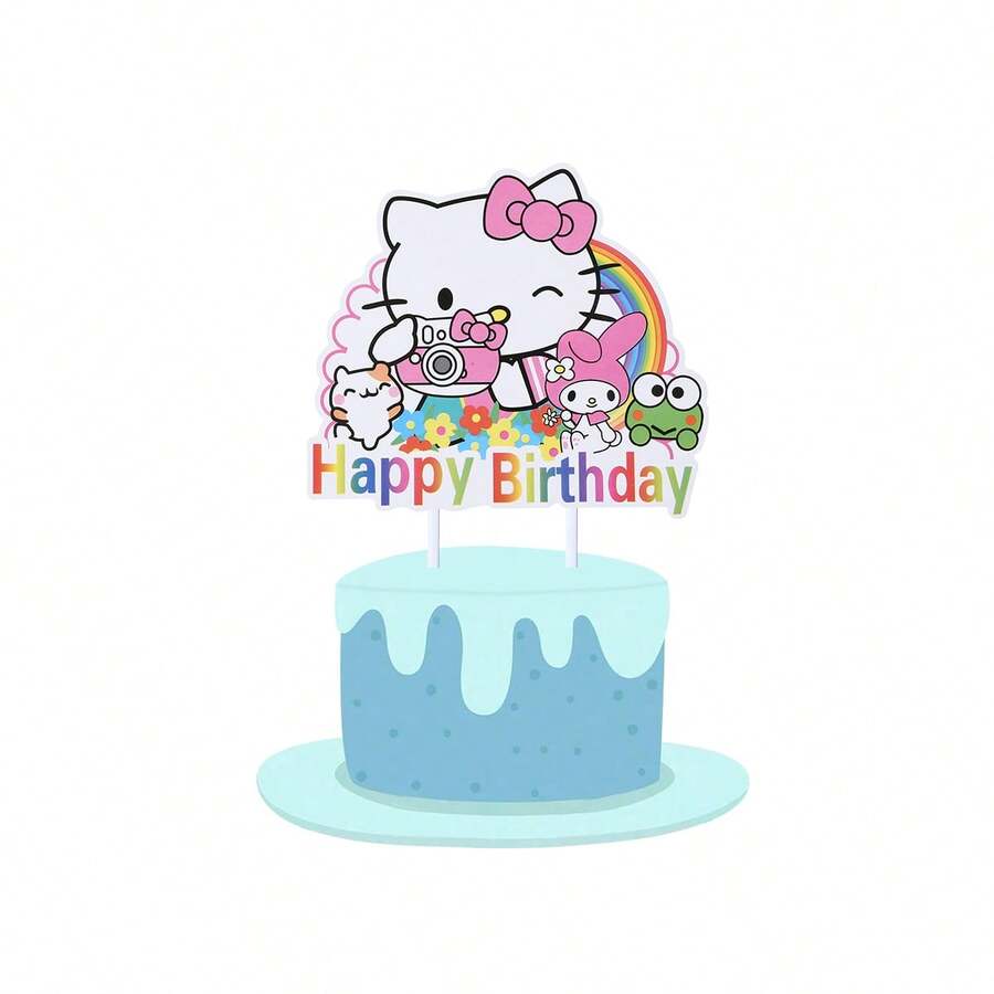 Sanrio Sanrio Cute Hello Kitty Cake Toppers Kawali Kuromied Cake Flag ...