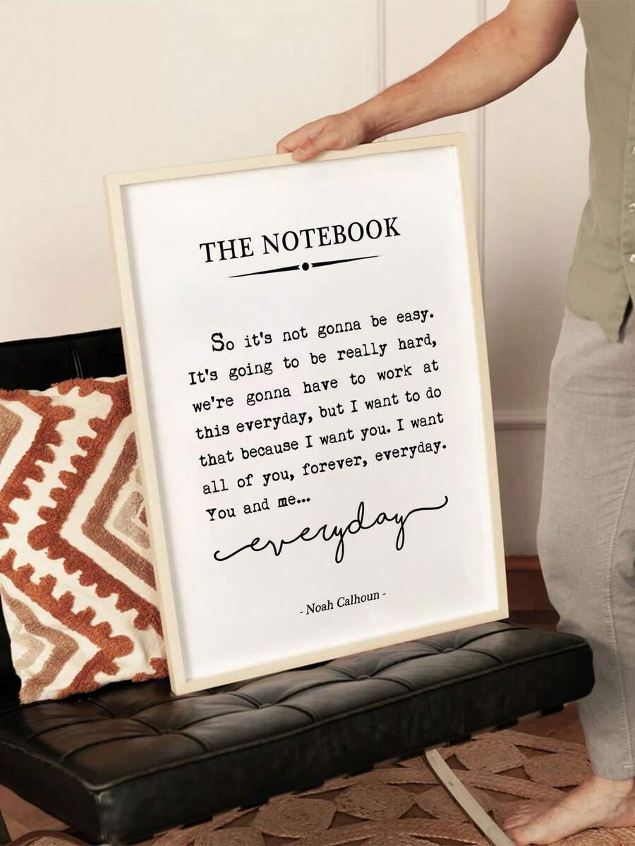 1PC Quotes Inspirational Quotes Poster, Frameless Romance Book Page ...