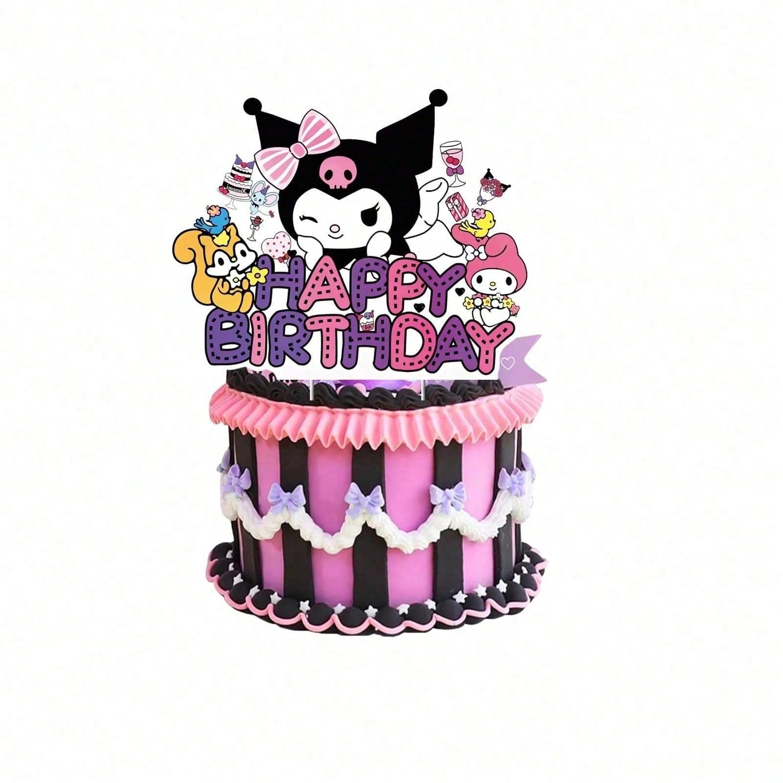 Sanrio Sanrio Cute Hello Kitty Cake Toppers Kawali Kuromied Cake Flag ...