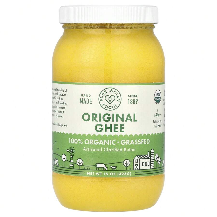 Pure Foods Organic Artisanal Clarified Butter, Original Ghee, 15 Oz ...