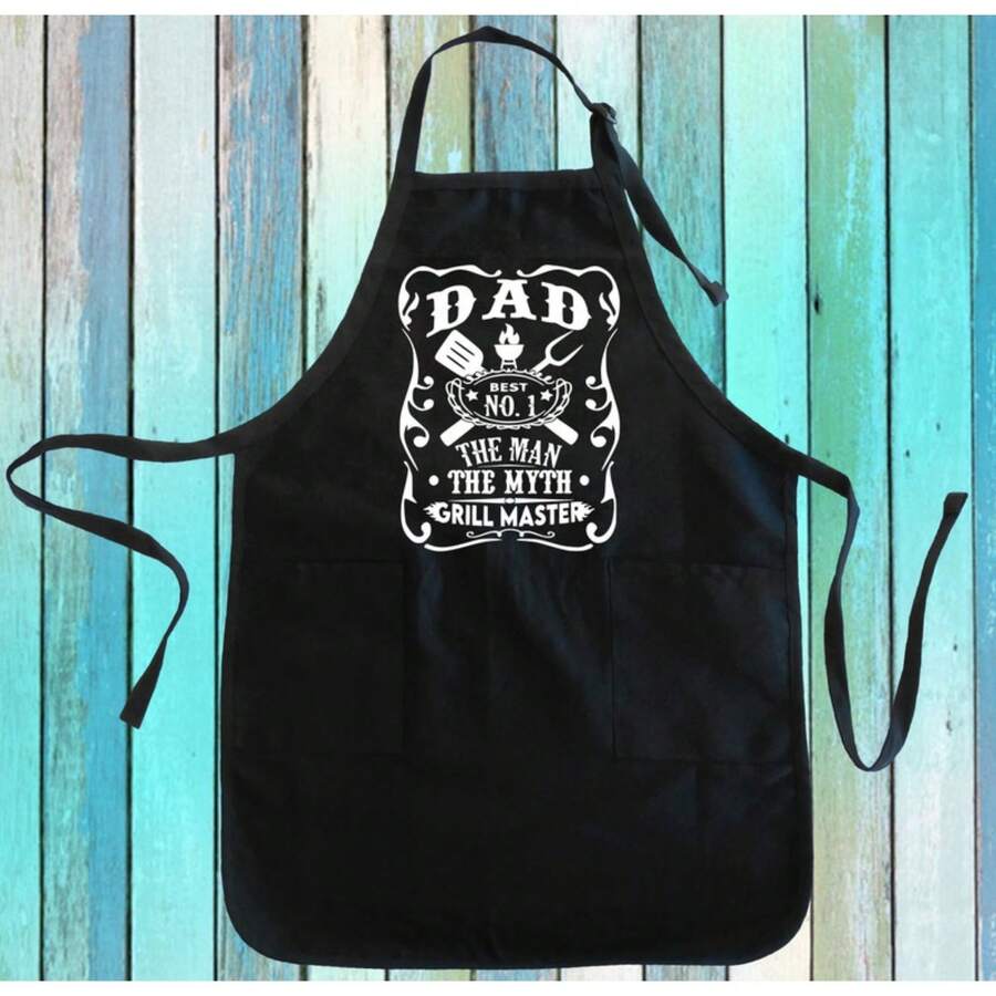 1pc Dad Best No.1 The Man The Myth The Grill Master BBQ Apron W ...