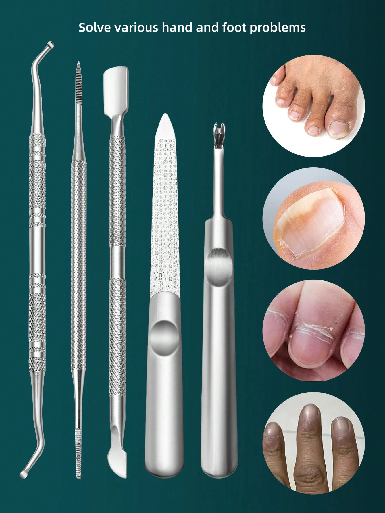 Ingrown Toenail Tool Set - Stainless Steel Nail Cleaner, Ingrown ...