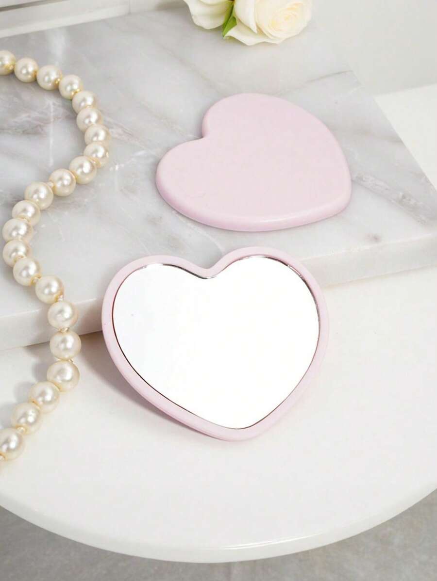 18 Pcs Heart-Shaped Travel Mirror Sets Portable Cute Hand Mirror,Small ...