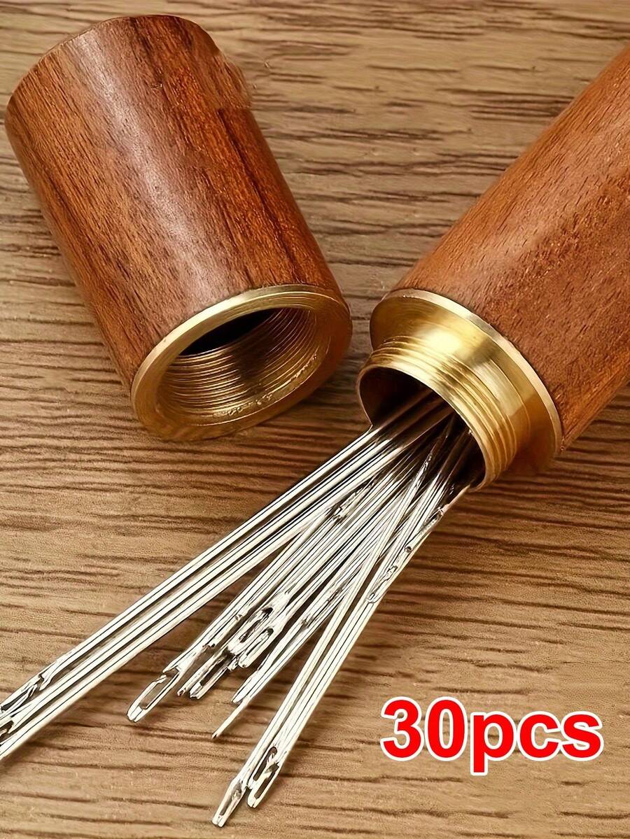 Self-Threading Needles, Sandalwood Storage Box: Easy Side Threading For ...