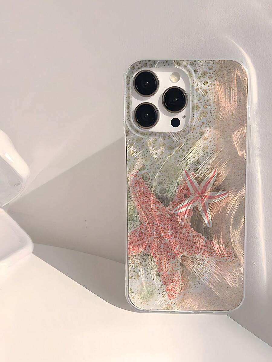 Beach 1pc Starfish Pattern Waterproof Fingerprint-Proof Anti-Scratch ...