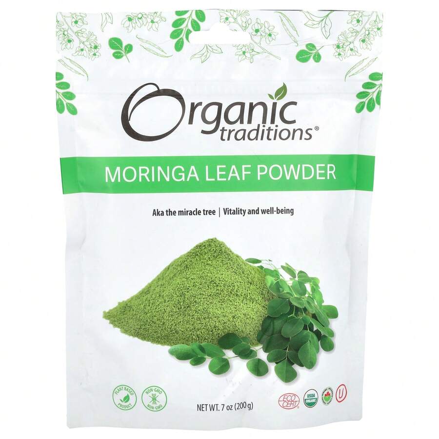 Organic Traditions Organic Traditions Moringa Leaf Powder, 7 Oz (200 G ...