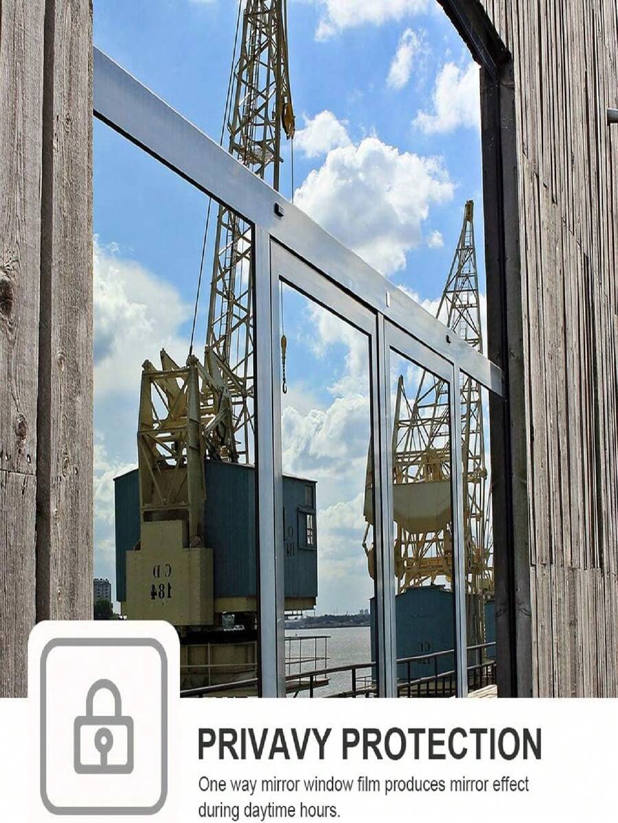 Window Film One Way Mirror Film Daytime Privacy Static Non-Adhesive ...