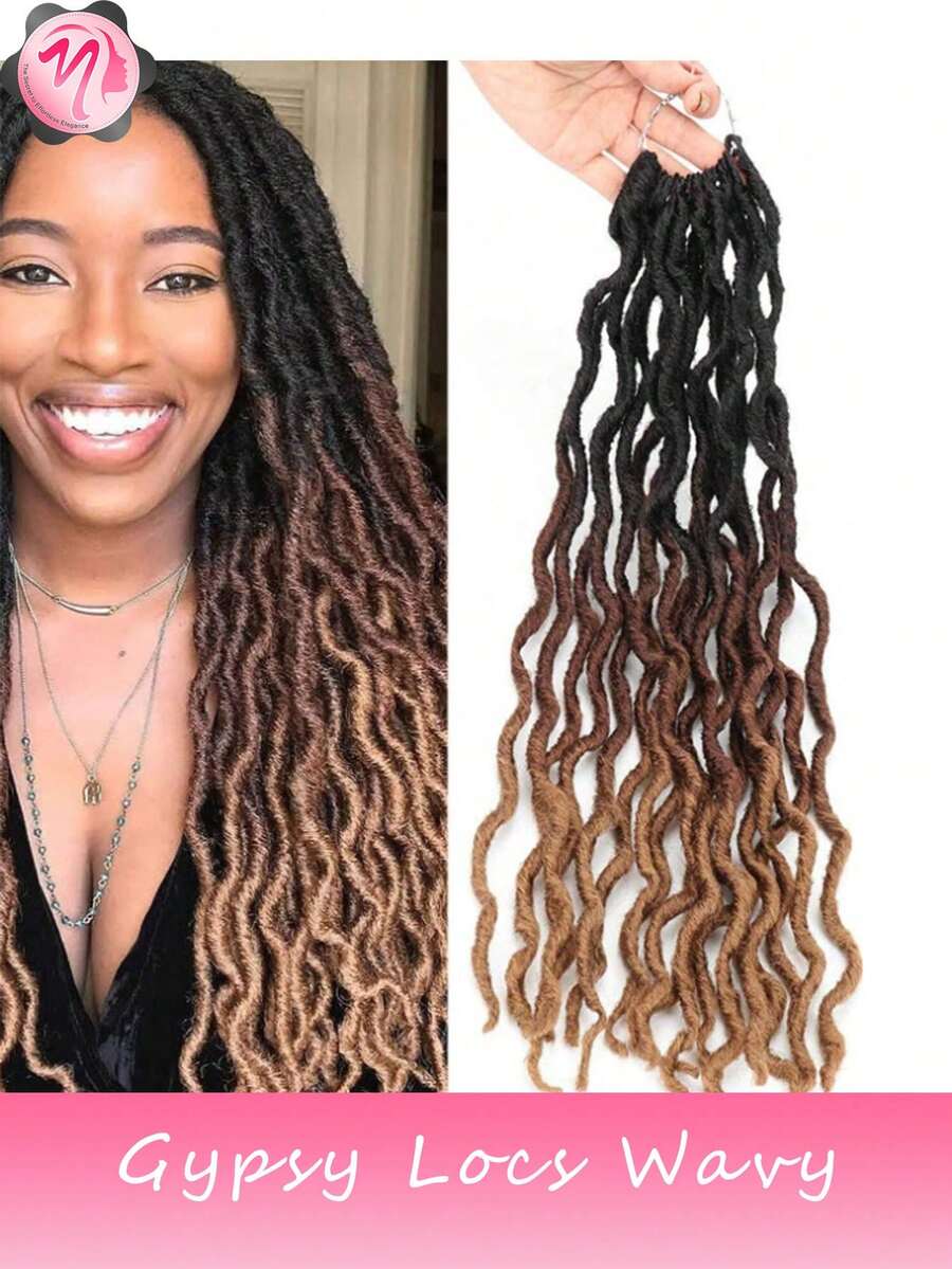 1-6Packs Locs Ombre Crochet Hair, Goddess Locs Faux Locs Roots ...