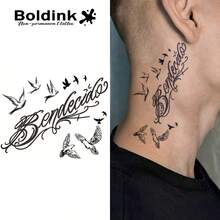 Boldink Non-Permanent Tattoo Technology, English Letters & Japanese ...