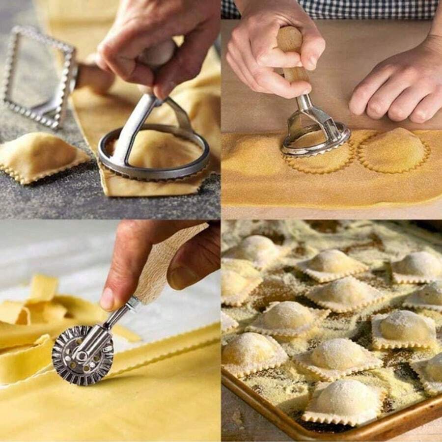 Kitchen Pastry Cutter Crimping Wheel, Manually Operated Wavy Edger ...