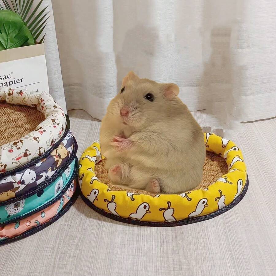 Hamster Cooling Mat Self-Cooling Seat Cushion, Summer Rattan Weaving ...