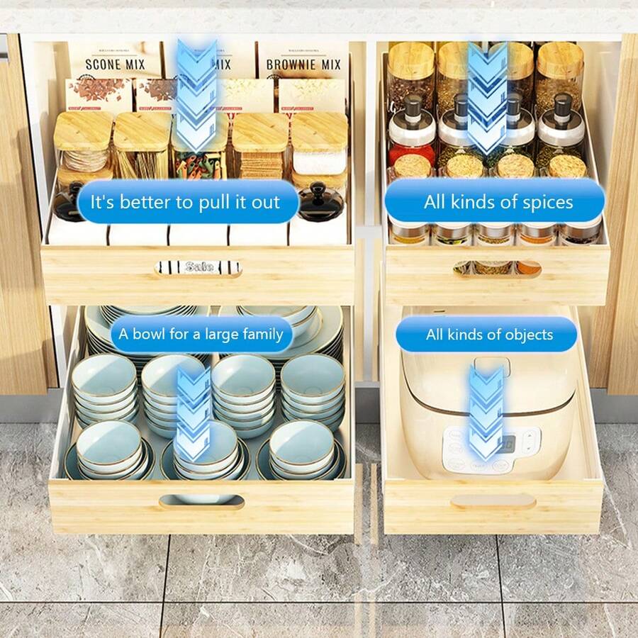 Carbon Steel Pull-Out Drawers, Pull-Out Cabinet Shelves, Bottom-Mounted ...