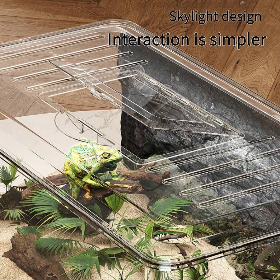Interactive Reptile Terrarium With Skylight, For Rearing Crabs, Turtles ...