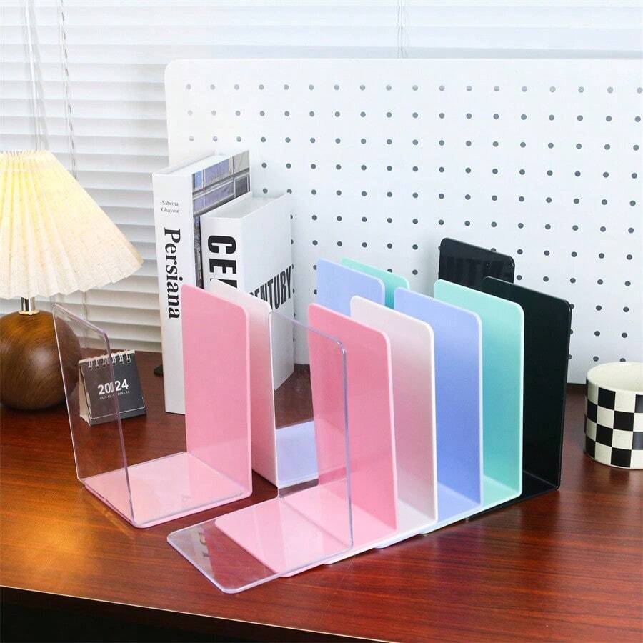2pcs L-Shaped Bookstand, Thickened Book Stand Holder, Desk Bookshelf ...