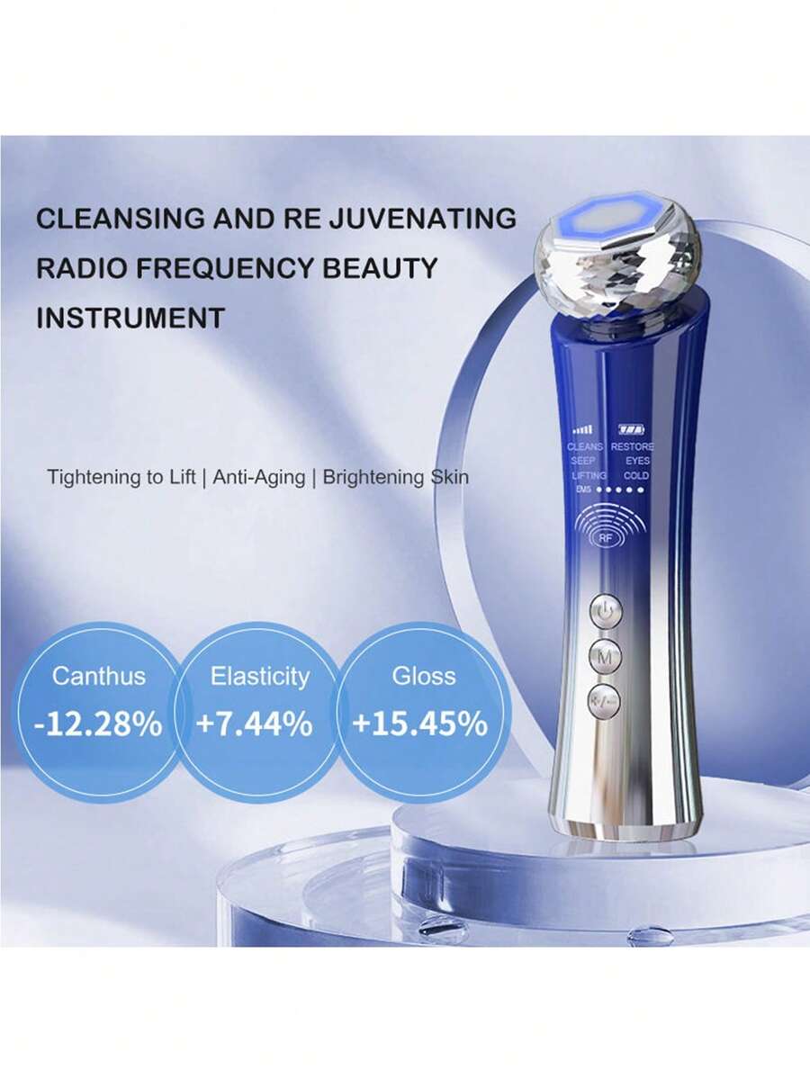 New 7-In-1 Face Lifting Device EMS RF Heating Skin Regeneration Facial ...