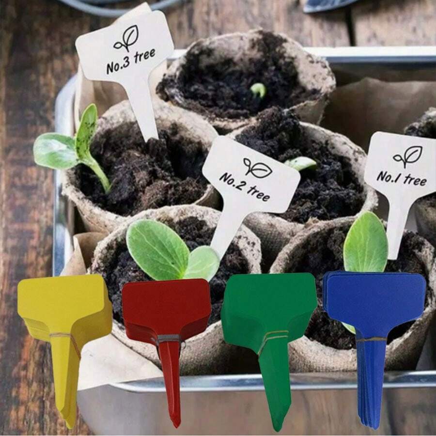 5pcs/15pcs/30pcs Plastic Plant T-Type Labels, Floral Identification ...