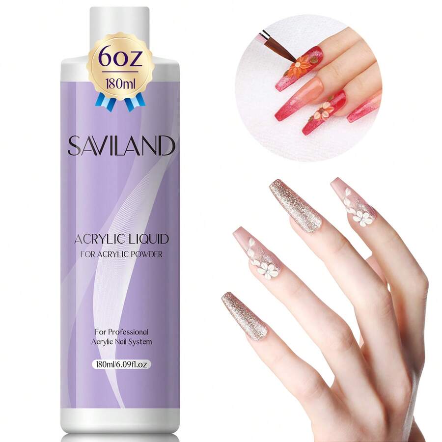 SAVILAND Saviland Acrylic Liquid - 6 Oz Acrylic Liquid For Acrylic ...