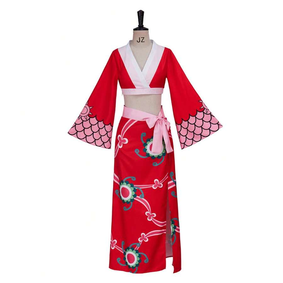 Boa Hancock Cosplay Costume Anime Kimono Dress Cloak Queen Boa Hancock ...