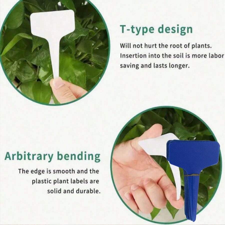 5pcs/15pcs/30pcs Plastic Plant T-Type Labels, Floral Identification ...