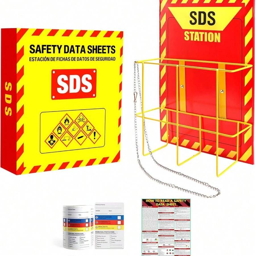 MSDS SDS Binder And Wall Station,Yellow Heavy Duty 3 Inch Material ...