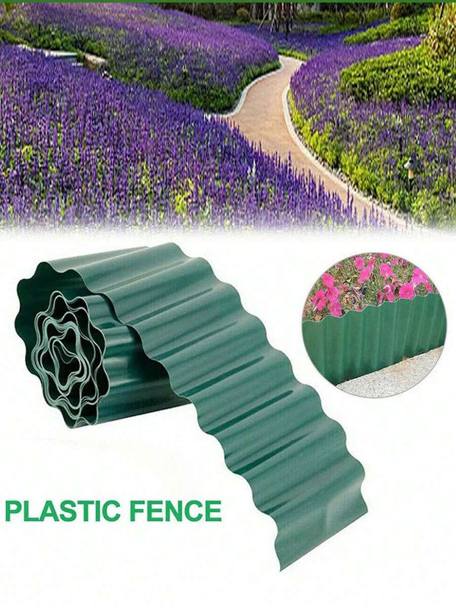 Undulating Plastic Garden Fence Border Edging, Waterproof & Rust-Proof ...