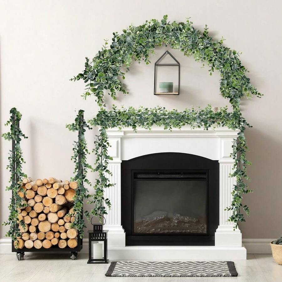 Artificial Eucalyptus Garland Fake Eucalyptus Greenery Garland Faux ...