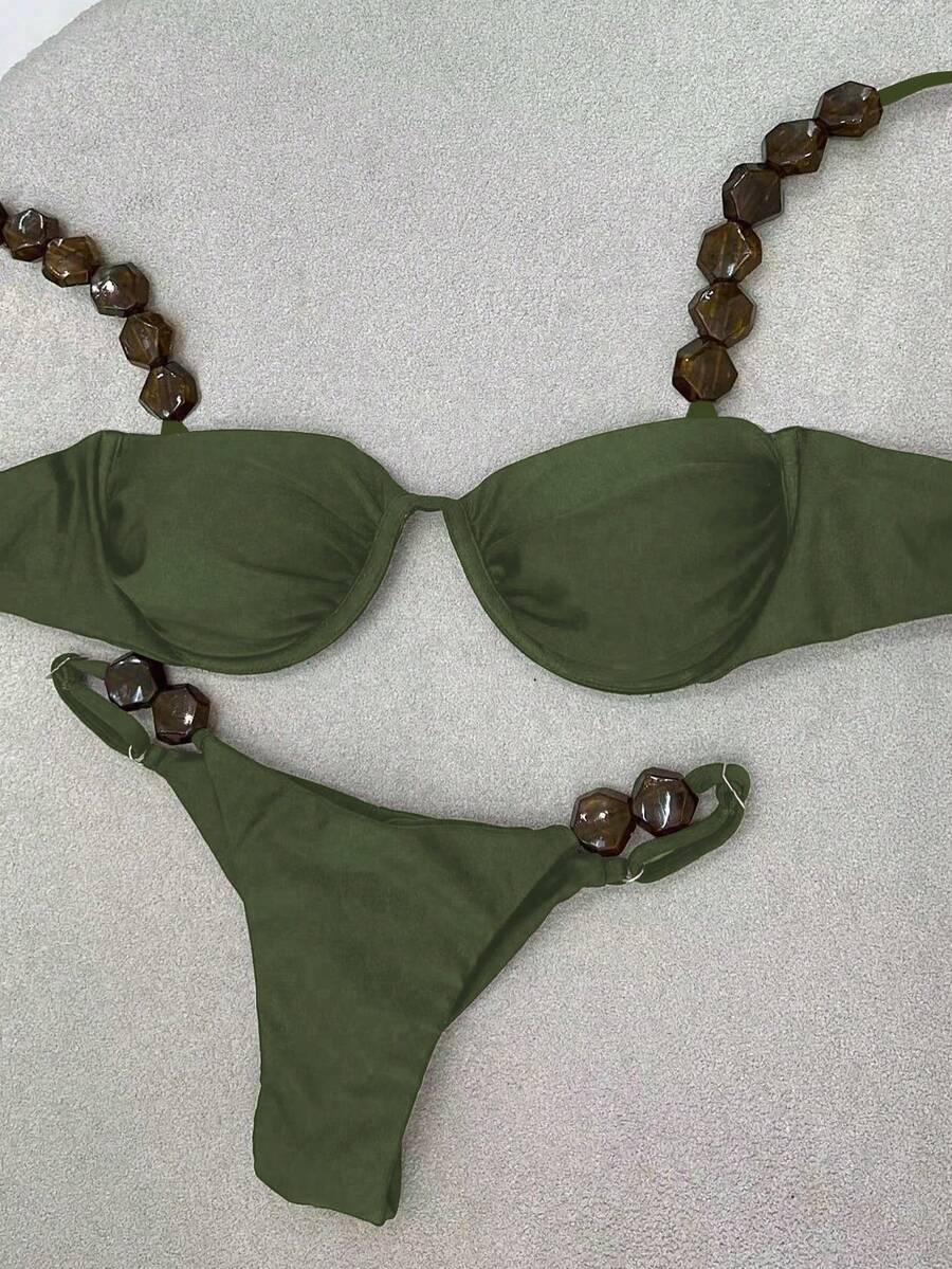 Bikini Sexy de Mulher de Cor Sólida Estilo Polovedo Oficial (Estilo ...