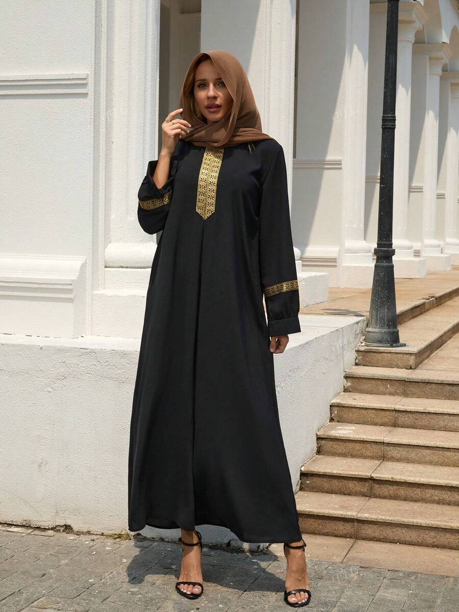 1pc Simple, Elegant And Modest Abaya Cardigan, Comfortable Fabric ...