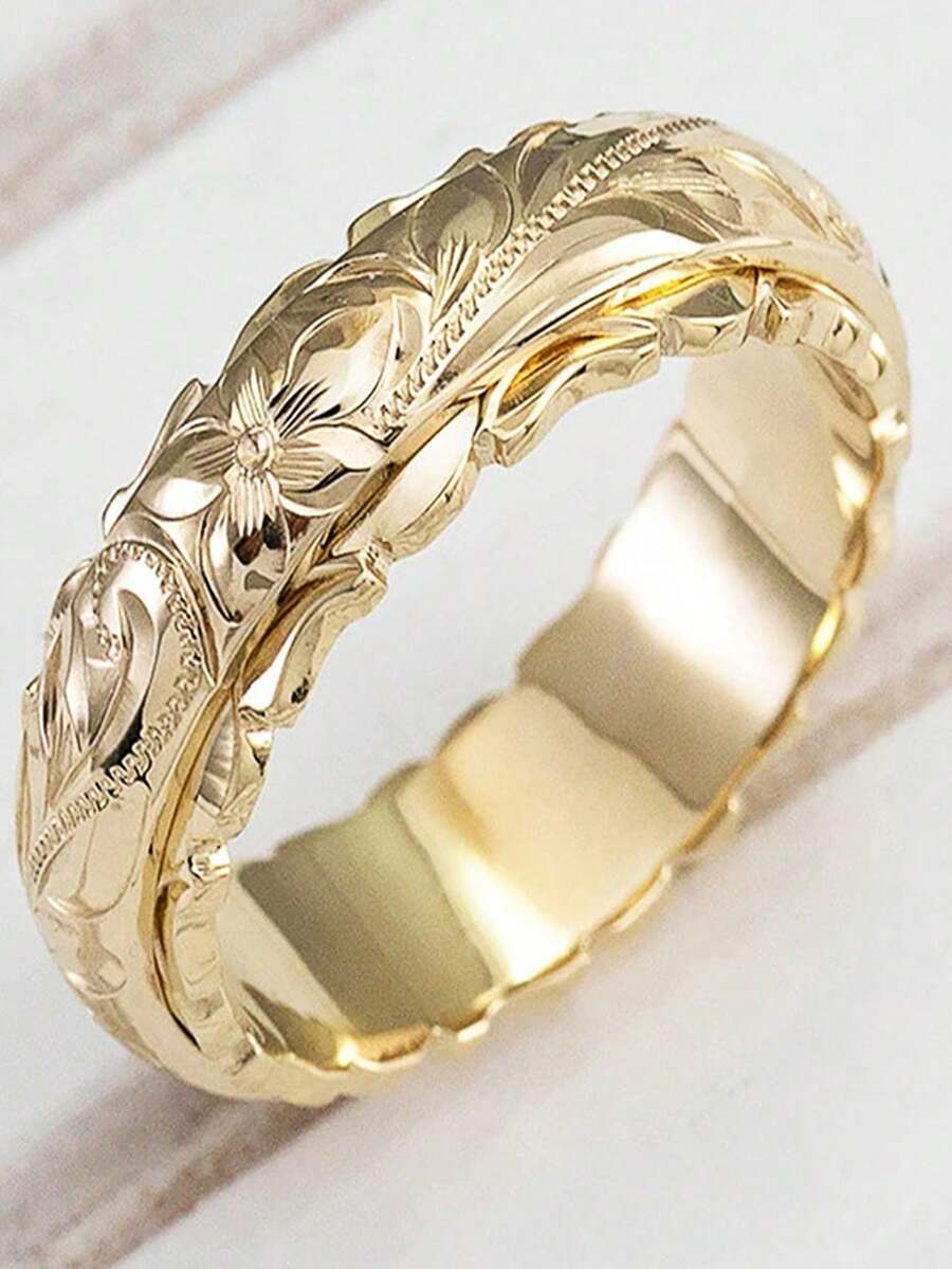 1pc Fashionable Flower Shaped Ring, Unique Jewelry Finger Accessory For ...