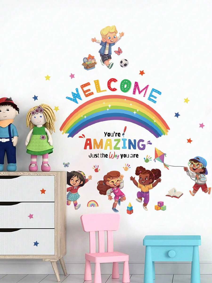 Positive Affirmations & Welcome Rainbow Wall Decals – Encouraging ...