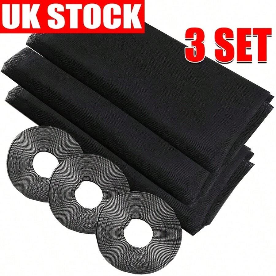 3 Packs Self-Adhesive Window Mosquito Netting - Invisible Mesh Screen ...