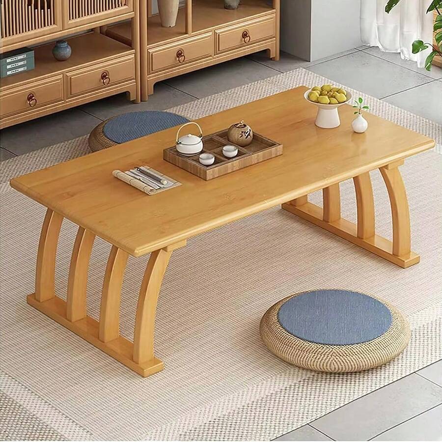 Bamboo Table, Home Tatami Small Coffee Table, Floating Window Table ...