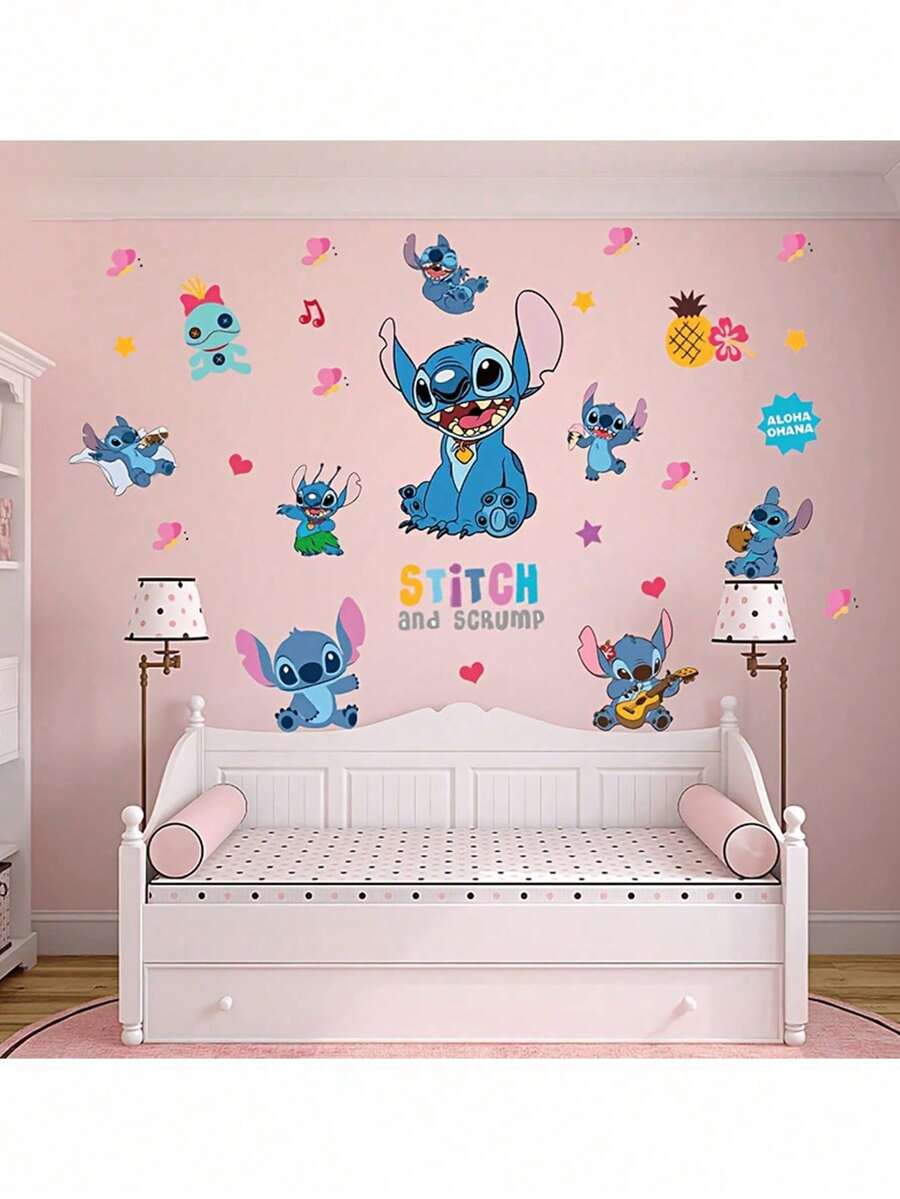 Disney 1pc Authorized Disney Stitch Room Decor Wall Decals, Cartoon ...