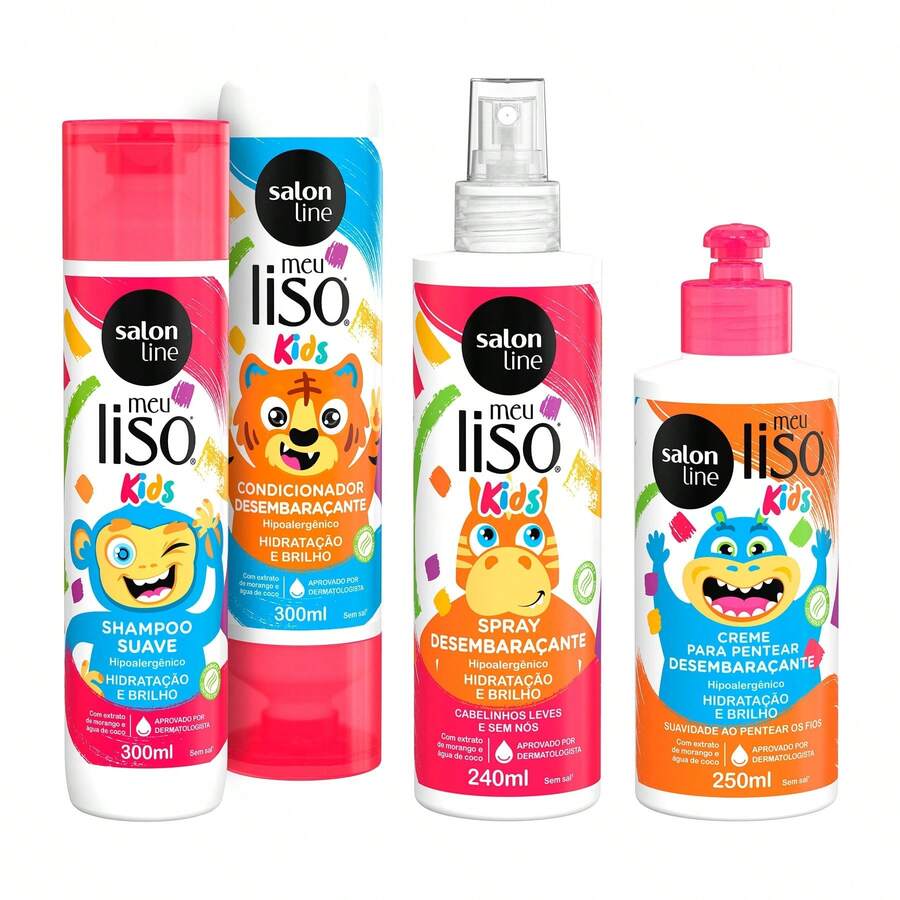 Salon Line Kids Kit With Shampoo + Conditioner + Styling Cream + Meu ...