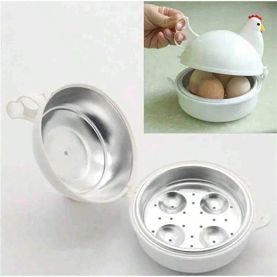 Hühnchen-förmiger Mikrowellen-Eintopf, der 4 Eier fassen kann, geeignet ...