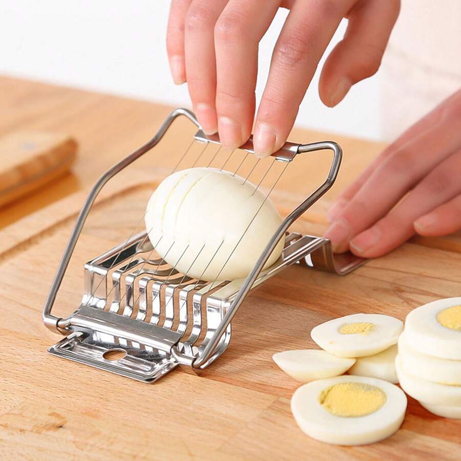 Egg Slicer For Hard Boiled Eggs Heavy Duty Metal Egg Cutter Stainless ...